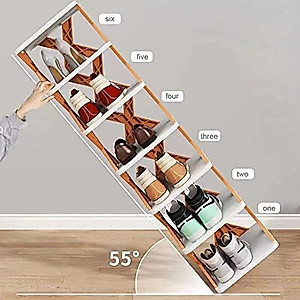 CUSNESTAL Stackable Shoe Rack for Closet, Shoe Organizer Storage for Entryway, Free Combination Shoe Cabinet for Home, 4-tie, Green