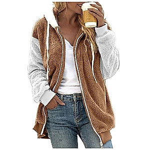 Womens rain Jacket with Hood Lined Jackets y2k no Hood Cardigan Sweaters Open Front Oversized Lantern Sleeve Plaid Chunky Waffle Knit Coat Outwear Women Crop Hoodie Hoodie Women Black Cute Hoodies