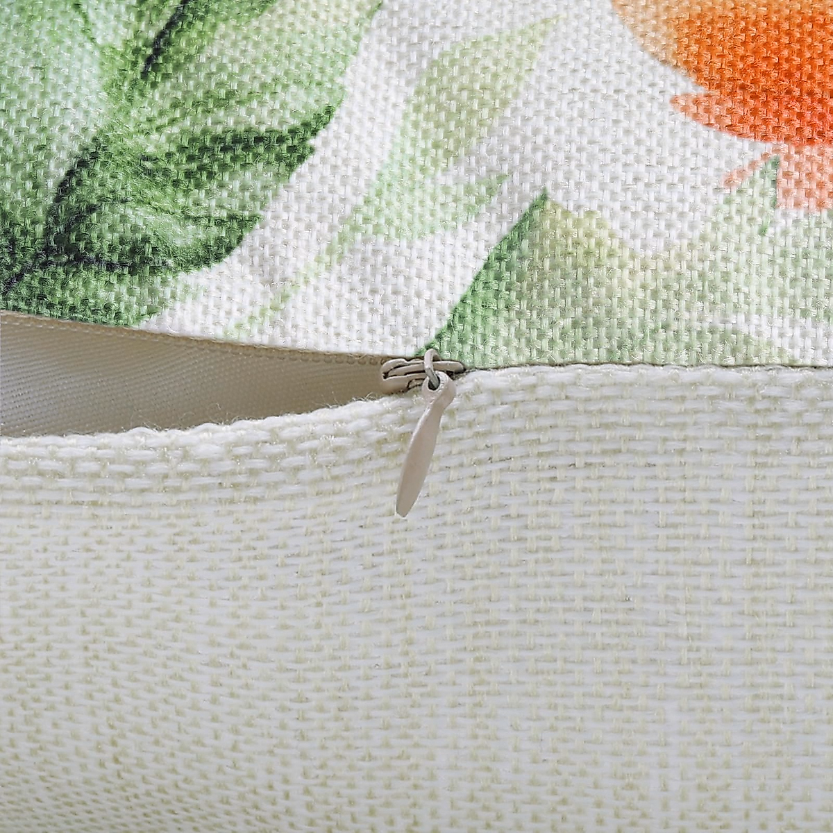 Bonhause Spring Floral Throw Pillow Covers 18x18 Set of 4 Wildflowers Plants Butterfly Patio Decorative Pillow Cushion Cases Outdoor Cushion Covers for Couch Sofa Bedroom Car Home Decor