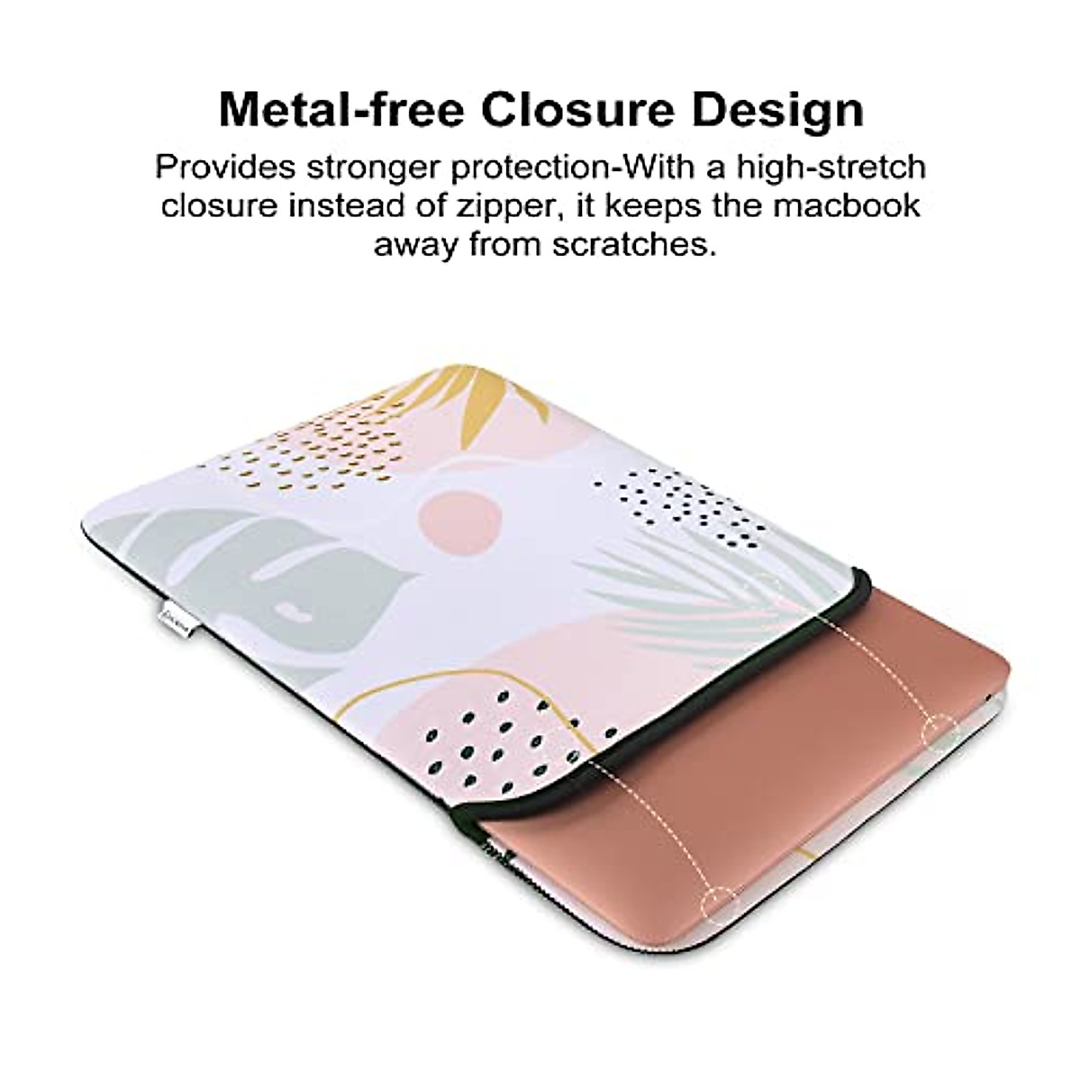 iCasso Laptop Sleeve for MacBook Air/Pro 13 inch,Waterproof Shock Resistant Notebook Protective Bag Carrying Case,Neoprene Bag with Small Case-Molandi