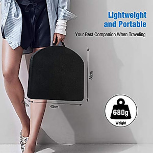 Tsumbay Memory Foam Seat Cushion, Office Soft Seat Cushion with Carry Handle, Washable Cover, Comfortable Coccyx Cushion for Home Office Chair Pad, Car Seat, Wheelchair -Black