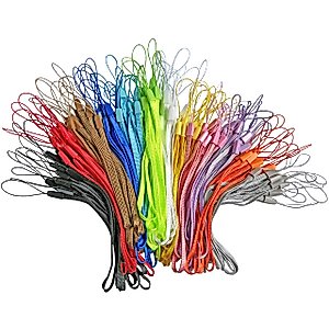 ColorYourLife 120 Pcs Wrist Straps Strings Lanyards for USB Flash Drive Memory Stick Capacitive Stylus Pens – Assorted Colors