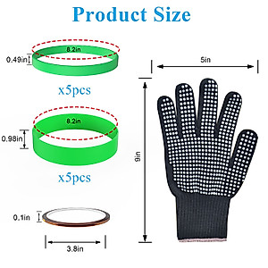 Sublimation Tumblers Silicone Bands Kit,Elastic Sublimation Blanks Ring Bands with Heat Resistant Gloves Tapes Press Parts Accessories for Cup Water Bottle Heat Skinny Tumbler