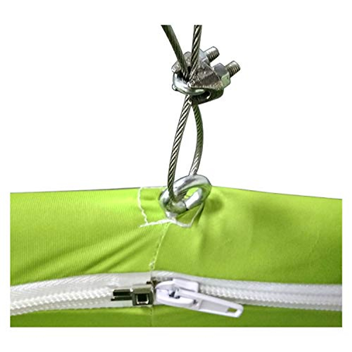 BannerBuzz Sky Tube Hanging Banners, 230 GSM Polyester Fabric, Anodized Coated Aluminium with Bungee Poles, Curved Poles, and Inbuilt Pushlock Pins (Print with Hardware,8' X 2')