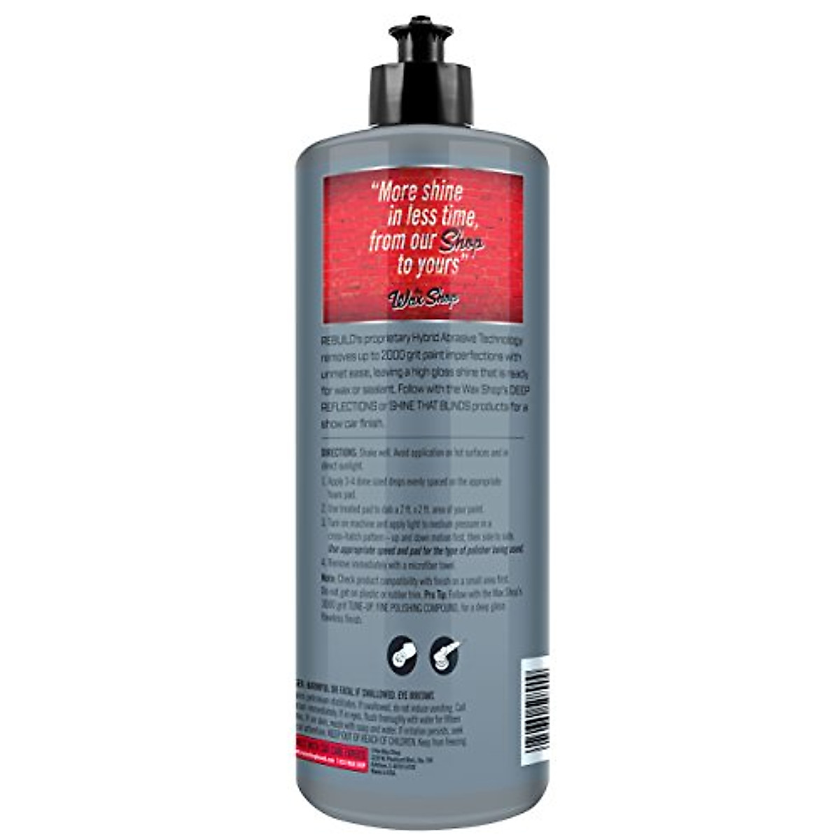 the Wax Shop 50956 32 Ounces Rebuild Medium Cut Polishing Compound-32oz