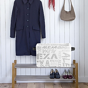 ZAACUSTOM Waterproof Personalized Basket Toy Storage Bin with Name for Boys Girls Kids Foldable Custom Baskets with Handles for Closet Shelf, Customized Nursery Boxes and Cubes Organizer, 1 Pack