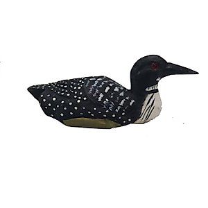 Loon Duck Statue (Carved of Real Wood) 5-inch