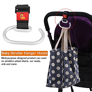 Stroller Hooks, 3Pcs Aluminium Swirly Baby Pram Hanger for Infant Pushchair Rollator Walker Wheelchair Accessories to Attach Shopping Bag