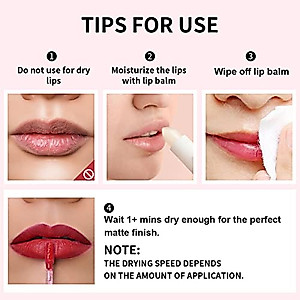 Oulac Matte Liquid Hot Pink Lipstick for Women, Long Lasting Lipstick Waterproof Lip Stain, No Transfer, Creamy High Pigmented Formula with Rose Oil, Vegan & Cruelty-Free, Pink M09