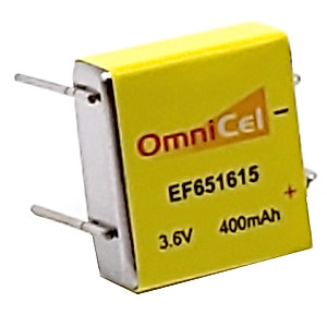 4x OmniCel ER651615 3.6V 400mAh Prismatic Lithium Battery BL-4PN For Fleet Monitoring, Tracking Devices for Hunting Dogs, Carbon Monoxide Detectors, Intrusion Sensors, Smart Utility Metering