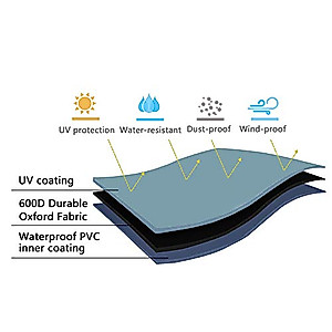 Baner Garden Patio Furniture Covers,Outdoor Furniture Cover Waterproof,Patio Furniture Set Covers for 3 Piece Outdoor Bistro,Patio Sofa Covers Set for 2 Chairs and Coffee Table,Khaki