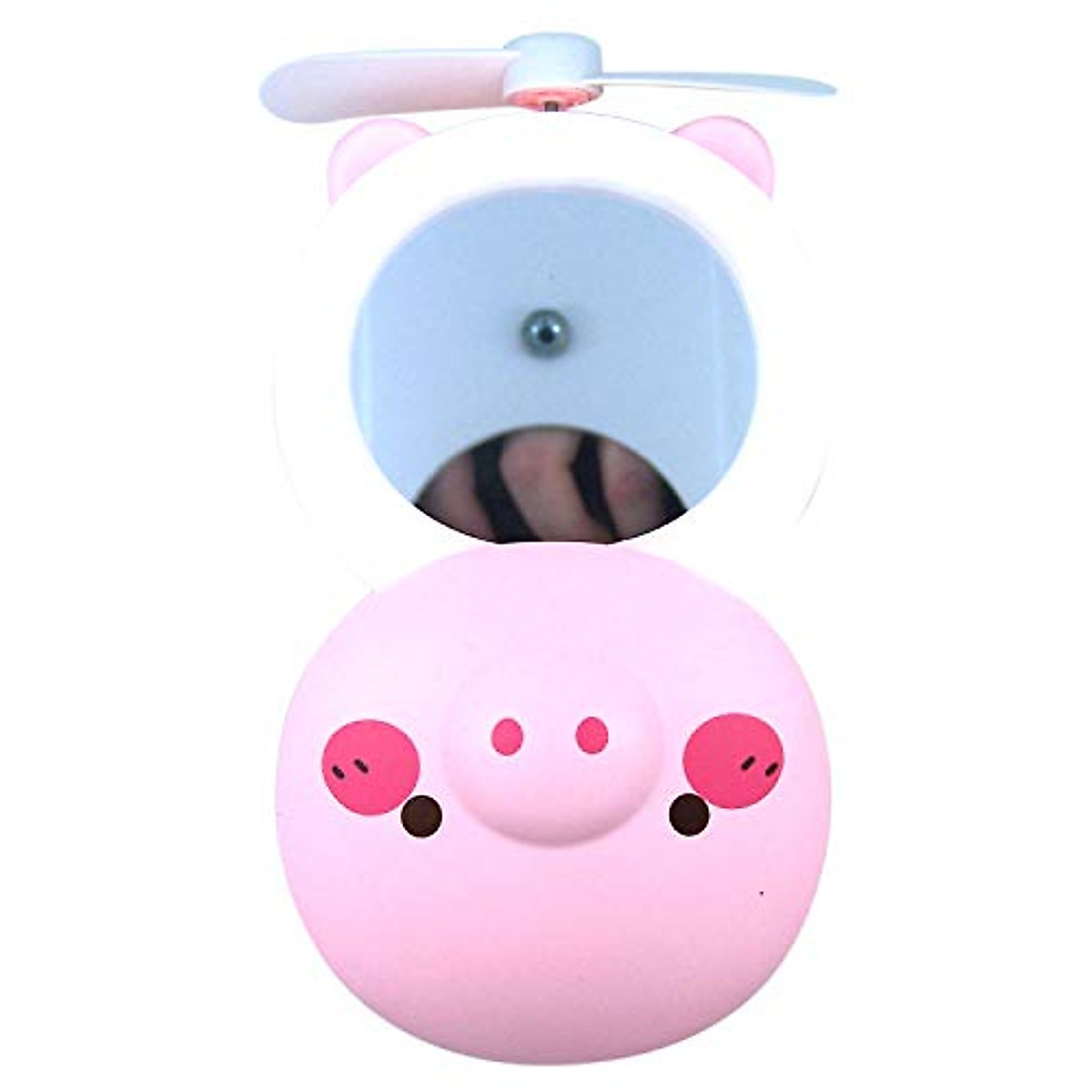 Pink Pig Small Personal Hand Held Fan, 3 1/2 Inch