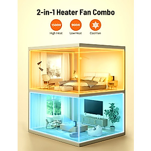 Space Heater for Indoor Use, Electric Ceramic Heater, 3 Modes, 12h Timer, Fast Heating Portable Heater, 70°Oscillating Heater with Tip-over & Overheating Protection for Living room, Office, Bedroom