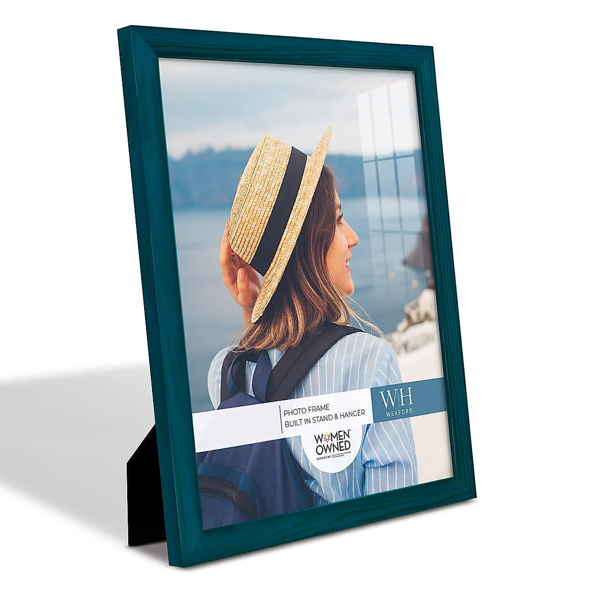 Renditions Gallery 11x14 inch Picture Frame Ocean Blue Wood Grain Frame, High-end Modern Style, Made of Solid Wood and High Definition Glass for Wall and Tabletop Photo Display