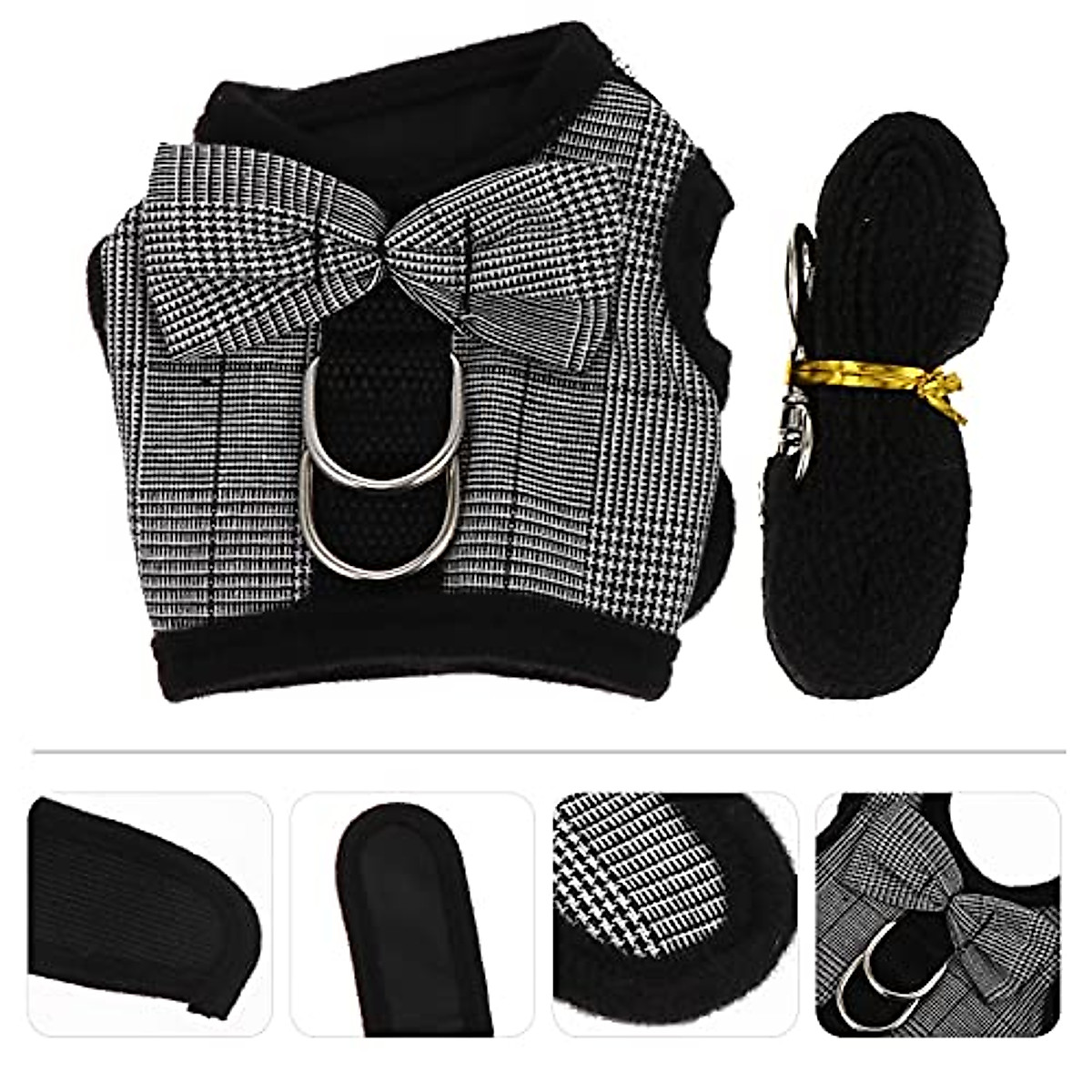 Scicalife Lovely Bunny Vest Harness and Leash Set Practical Pet Supplies for Ferret RatsLeash