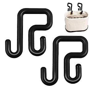 CNQLIS 2-Pack Black 3" Aerial Bucket Lineman Bucket Hooks for Blankets, Aerial Bucket Hooks, Aerial Basket Hooks, Lineman Bucket Tool Holders, Tool Bag or Apron Holder Hooks