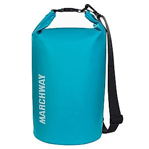 MARCHWAY Floating Waterproof Dry Bag Backpack 5L/10L/20L/30L/40L, Roll Top Sack Keeps Gear Dry for Kayaking, Rafting, Boating, Swimming, Camping, Hiking, Beach, Fishing (Teal, 20L)