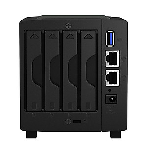 Synology DiskStation DS419slim Compact Desktop NAS Server, Marvell Armada 385 88F6820, 512MB DDR3 SDRAM, 16TB SATA HDDs, DSM Software