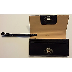 Kate Spade Hampton Road Turnlock Mara Clutch Wallet WLRU1481 Black