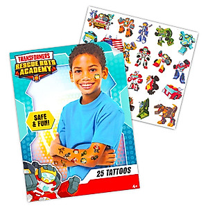 Kids Temporary Tattoos for Girls Boys Bulk Assortment ~ Bundle Includes 200 Kids Temporary Tattoos Featuring Spongebob, Rescue Bots, Cars, and More (Kids Party Favors Party Supplies)