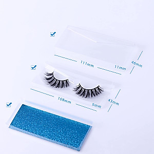 APCYUST Lashes Bulk 30 Pair Wholesale Faux Mink Eyelashes 5D Fluffy Eyelash 15mm 18mm 20mm Natural Medium Length Fake Lash with Portable Pack