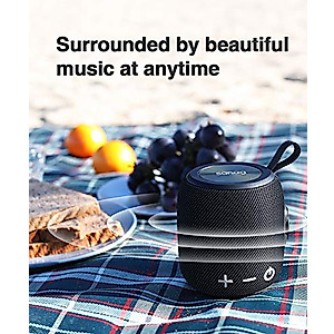 Sanag Portable Bluetooth Speaker, Bluetooth 5.0 Dual Pairing Loud Wireless Mini Speaker,360 HD Surround Sound & Rich Stereo Bass 24H Playtime IP67 Waterproof for Travel Outdoors Home and Party