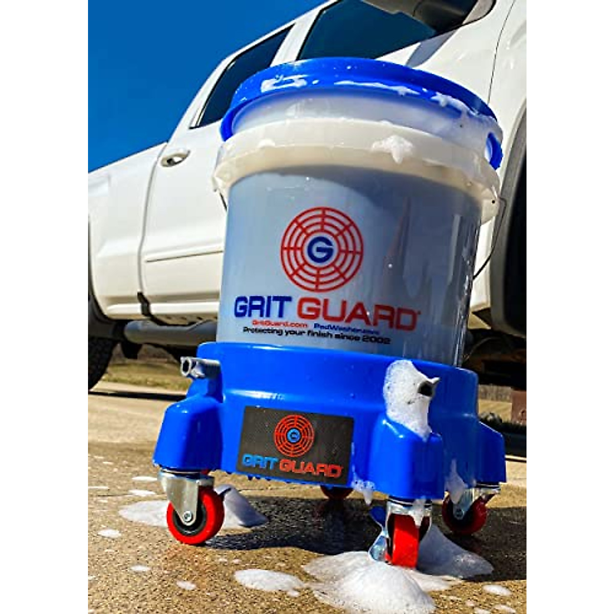 Grit Guard Bucket Dolly - Blue