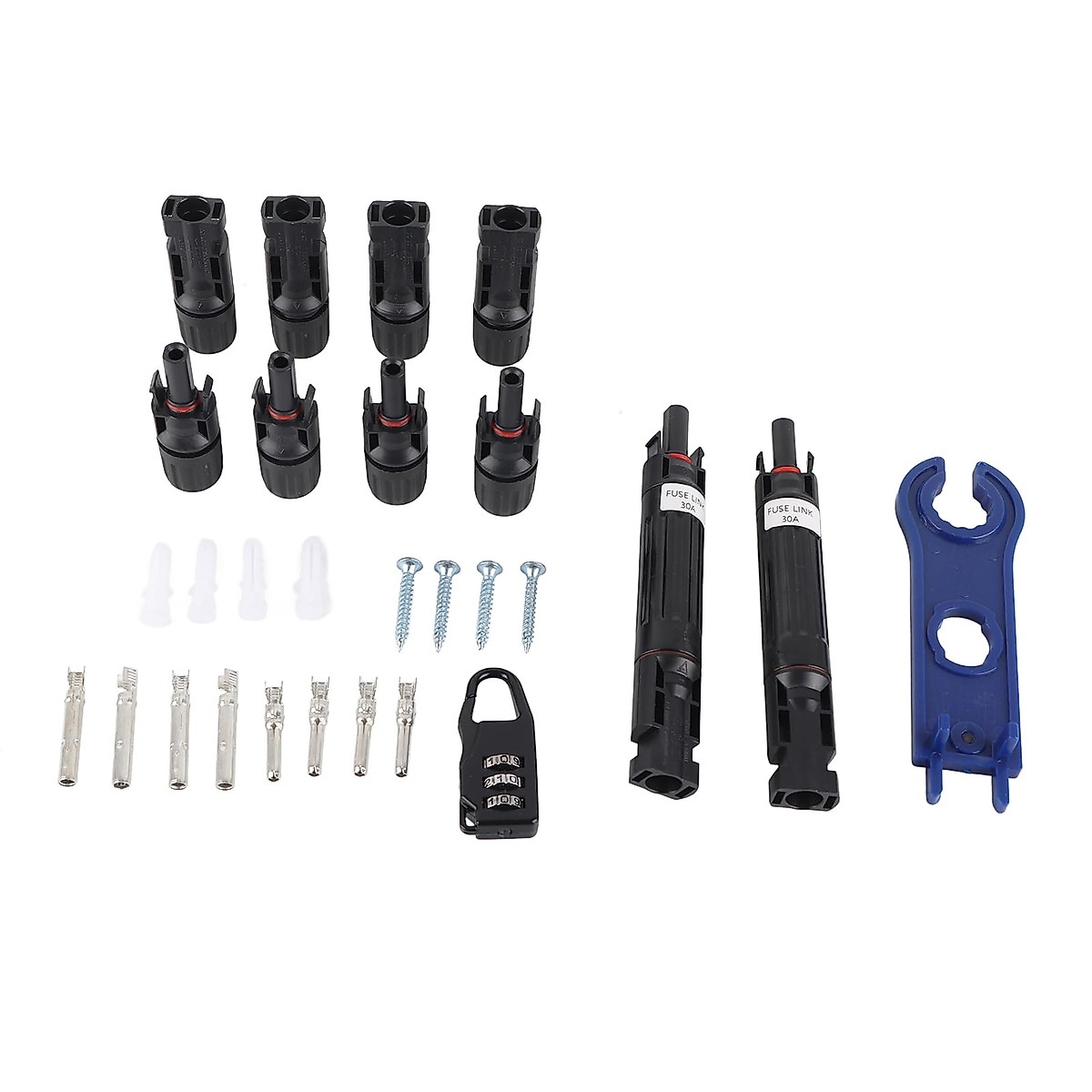 Photovoltaic DC Isolator Solar Switch IEC60947 3 Waterproof IP66 Insulated Switch for Solar Powered RV Boats Solar Power Systems 1200V DC 32A 4P (Fuse Proctive)