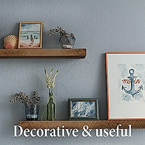 Olde Wood Limited Reclaimed Wood Floating Shelf | for Living Room, Bedroom, Kitchen & Bathroom | Simple Wall Mount Shelving for Rustic Barnwood or Modern Farmhouse Decor | (Approx. 2" x 4" x 18")