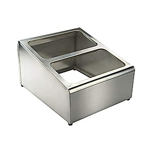 Winco SCPH-33 - Stainless Steel Condiment Packet Holder, 2 Compartments