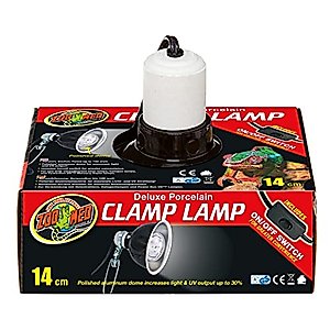 5.5" Reptile Deluxe Porcelain Clamp Lamp 100w Maximum - Includes Attached DBDPet Pro-Tip Guide