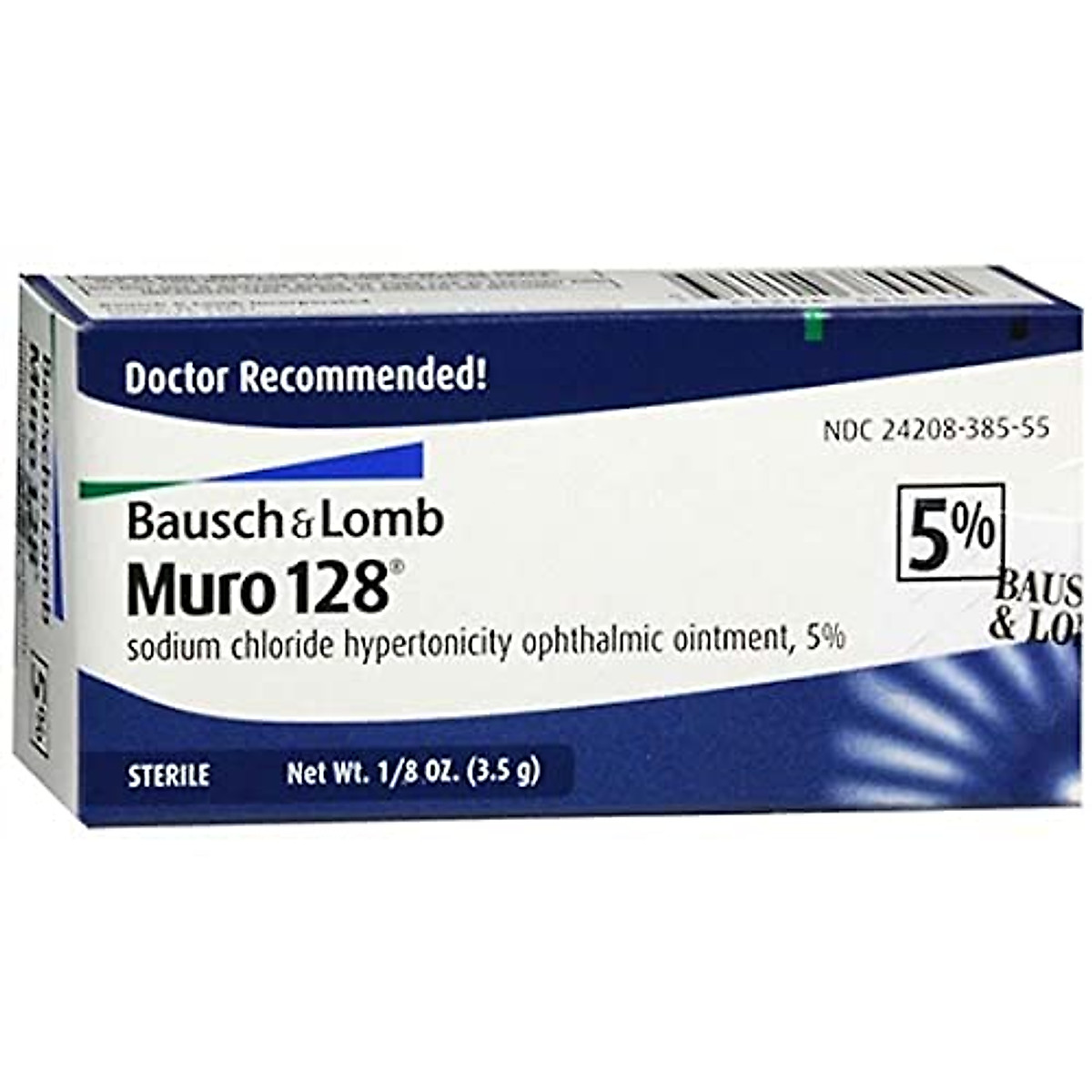 Bausch & Lomb Muro 128 Ointment 5% 2-Pack 7 g (Pack of 3)