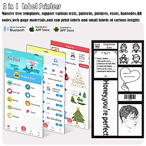 Blustrio Label Maker Machine, C22 Portable Bluetooth Label Printer with 10 Roll Labels, Wireless Handheld Sticker Maker for Office/Home/Kitchen