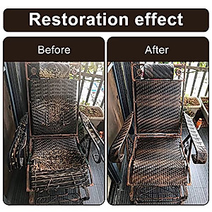 Brown Woven Rattan, Plastic PE Wicker Repair Material for Garden Chair Coffee Table Patio Furniture Storage Basket Hand-Woven DIY Material (around 220ft)