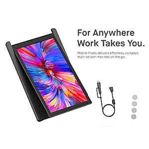 Duex Lite Portable Monitor for Laptop, 【2021 Upgrade】 Mobile Pixels 12.5" Full HD IPS Dual Monitor for laptops, USB C/USB A Powered Plug and Play Portable Display,Windows/Apple Compatible (1pc White)