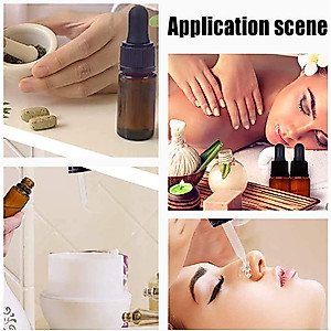 PH PandaHall Set of 12, Glass Eye Droppers for Essential Oil 30ml (1 Ounce) Pressure Rotating Cover Oil Droppers Pipettes Roller Tops for Essential Oil Bottles