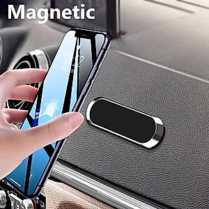 [2Pack] Cellphone Car Holder, Magnetic Phone Holder for Car, iPhone Magnetic car Mount, Samsung Magnetic car Mount, Universal Dashboard car Mount Fits All Smartphones.