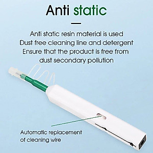 Fiber Optic Connector Cleaning Pen,2PCS Fiber Optic Cleaner Pen for 2.5mm Ferrules SC,FC,ST,SC/APC and FC/APC,800+ Clean Times