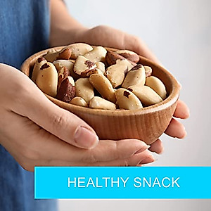 Jaybee's Roasted Salted Brazil Nuts - (32 oz) Great for Daily Use, Baking, Cooking and Gift Giving - Reusable Container - Kosher - Vegan, Paleo, Keto Friendly Healthy Snack