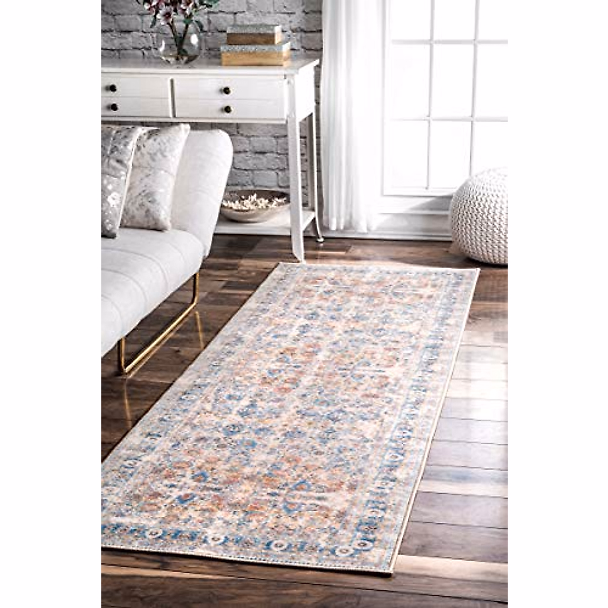 nuLOOM Liliana Vintage Persian Area Rug, 5' 5" x 8', Ivory