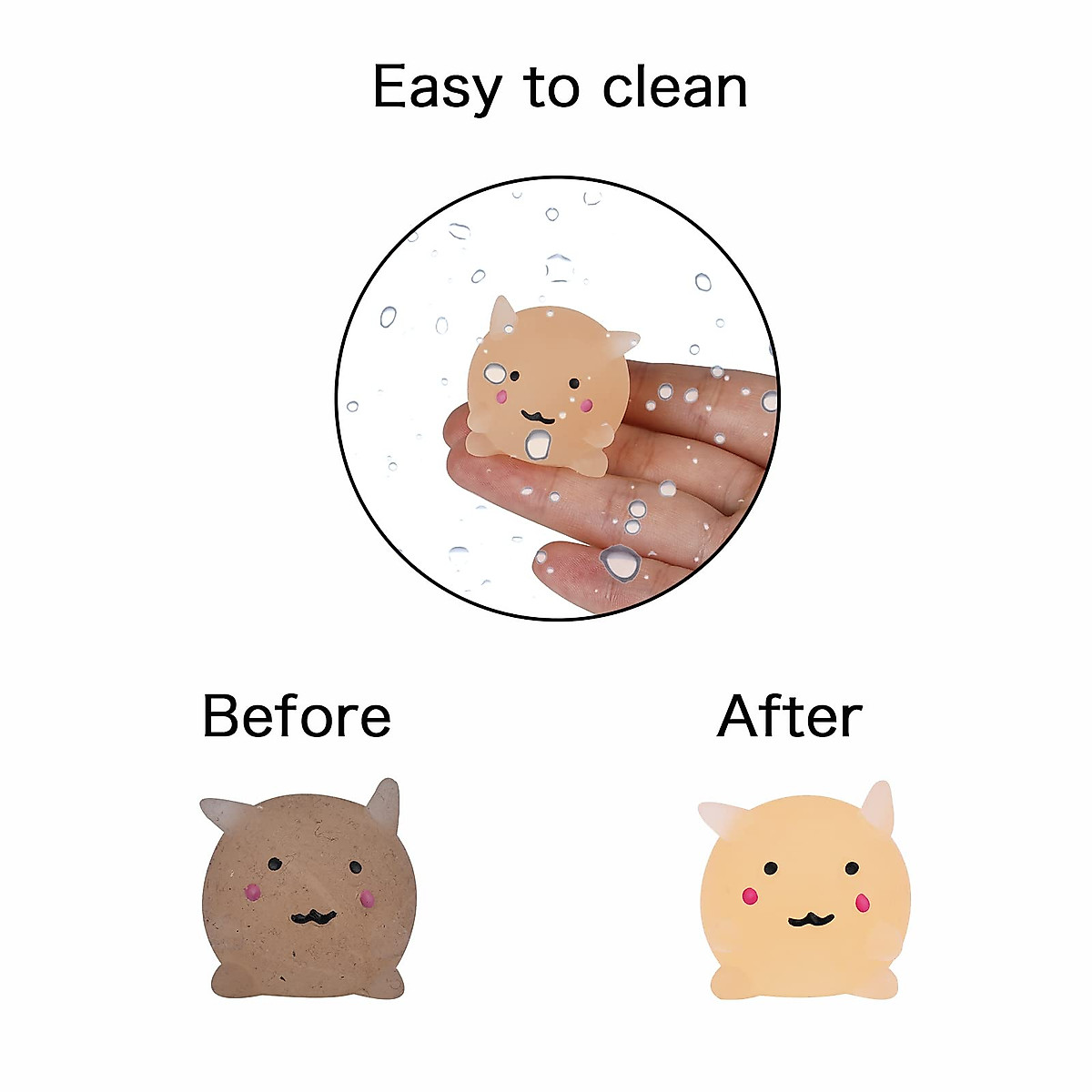 Outee 50 Pcs Mochi Toys Mini Mochi Animals Toys Glow in The Dark Toys Stress Relief Toys Bulk Mochi Cat Random Halloween Kids Party Favors for Goodie Bag