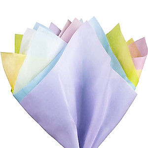 Loveinside Wrapping Tissue Paper - 8 Color Rainbow Tissue Paper Bulk for Wrap, Art Crafts, DIY, Pack Bags - 20 x 20 inches - Total 120 Sheets, Light Rainbow