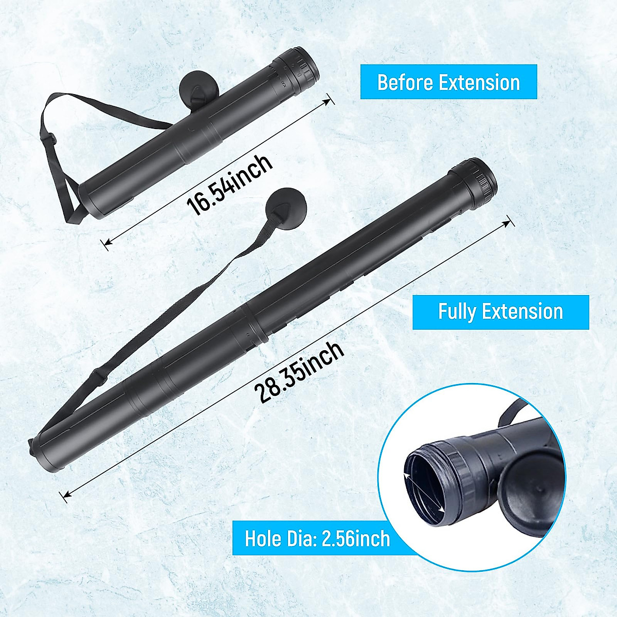 Menolana Expandable Poster Tube Artwork with Strap Document Holder for Drawings Picture