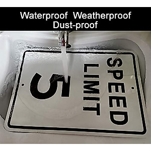 Joffreg Speed Limit 5 MPH Sign,17 x12 Inches,Reflective Aluminum,2 Pack