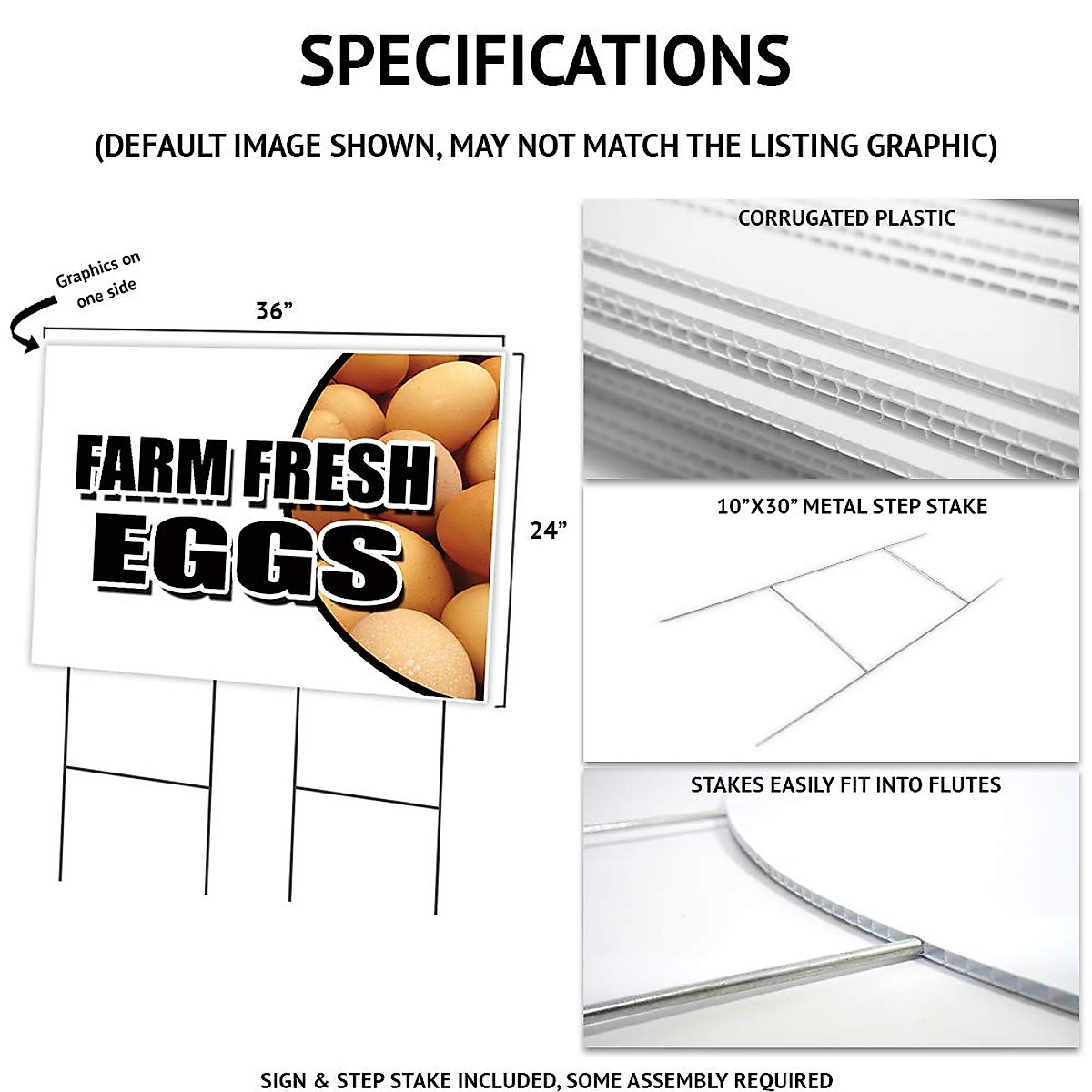 Financing Available 2 Pack of 24" x 36" Yard Sign & Stake | Advertise Your Business | Stake Included Image On Front Only | Made in The USA