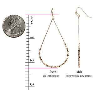 SPUNKYsoul Boho Ethnic Earrings Teardrop with Seed Beads Jewelry for Women (Gold)