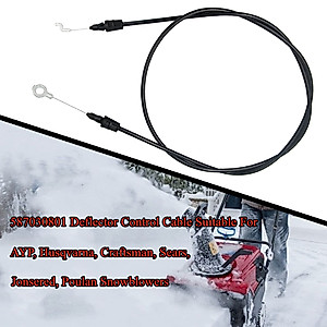 Wanotine 587030801 178674 Chute Deflector Control Cable Fits for AYP Husqvarna Craftsman Sears Jonsered Poulan Snowblowers 585271701 532420673