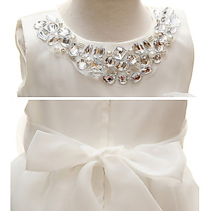 Coozy Baby Girl Dress Christening Baptism Gowns Flower, Ivory, Size 6-12 Months