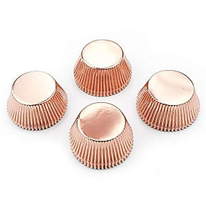 Gifbera Rose Gold Foil Cupcake Liners Standard Baking Cups Muffin Wrappers for Wedding Birthday, 200-Count