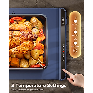 LNNIW Warming Mat for Food,Food Warming Mat,Electric Warming Tray for Buffets Party and Home Daily Use,Heating Fastly in 10s,Portable Design,Timed Function for Your Family.